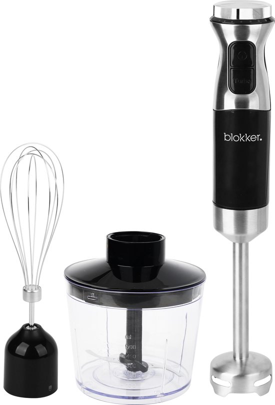 Blokker Staafmixer Set - Hakmolen - Hand Blender - RVS 1000W | bol