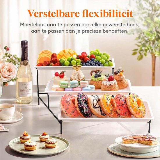 Herbruikbare Dienblad met Inklapbare Stabiele Metalen Standaard ...