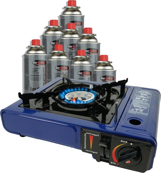 Eurocatch Outdoor - Kooktoestel op Gas - incl 8 Gasbussen -Gas Stove ...