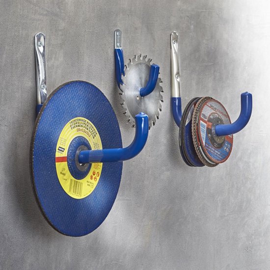 Mottez Muurhaken opberghaken geplastificeerd - 47 cm diep - Anti-slip ...