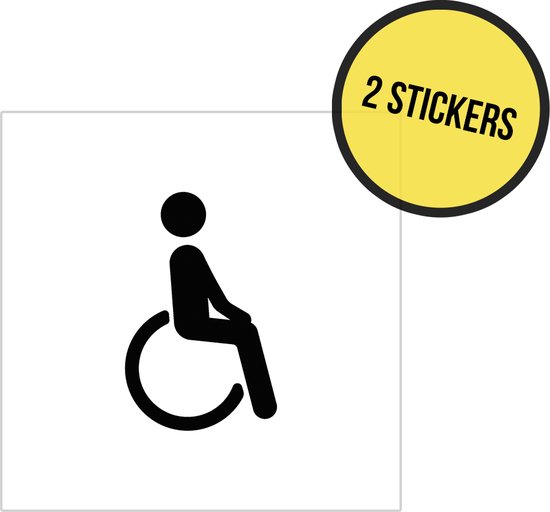 Pictogram/ sticker | Invalide | 12 x 12 cm | Mindervalide | Gehandicapt ...