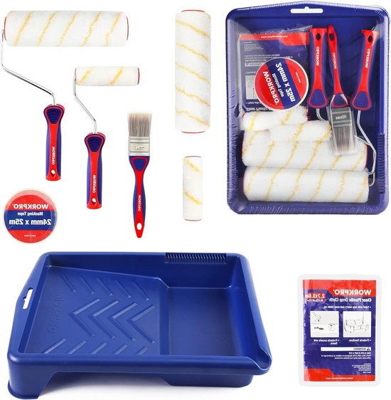 Verfroller set 10 stuks groot-Mini (9 inch-4 inch) verfroller voor ...