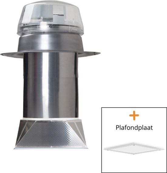 Solatube 35cm 290 DS vierkant ECO plat dak incl plafondplaat | bol