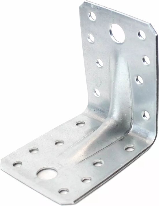 Förch - hoekijzer met brughoek - stalen hoek - verzinkt - 70 x 70 x 55 ...