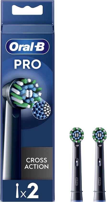 Oral B Opzetborstels PRO Cross Action Zwart - 2 stuks | bol