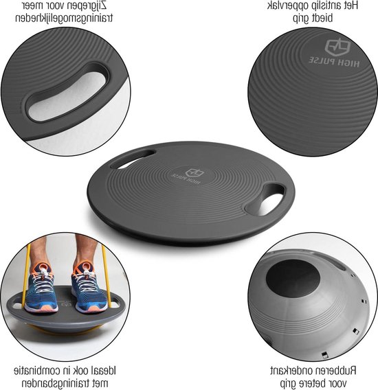 Balance Board Exercise Poster - High Pulse - Wobble Board Handles for ...