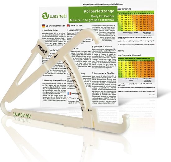 Huidvet en lichaamsvet meten - lichaamsvetmeter & adipometer/tang | bol