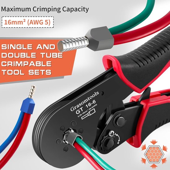 Ferrule Crimping Tool Set - Double and Single Cord-End Ferrules ...