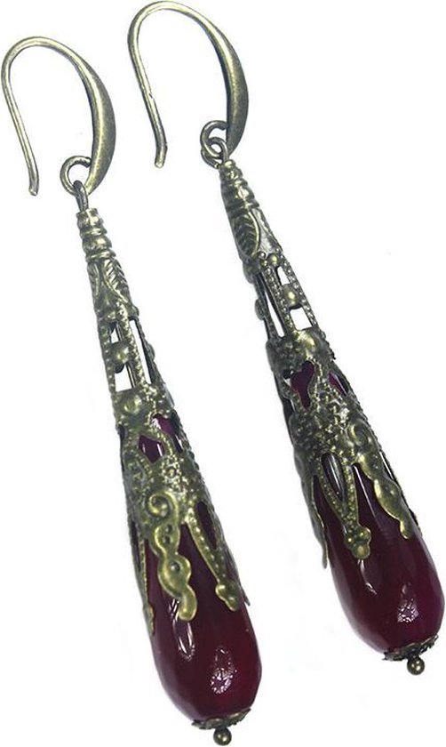 Oorbellen Boho - Rode Agaat druppel | bol.com
