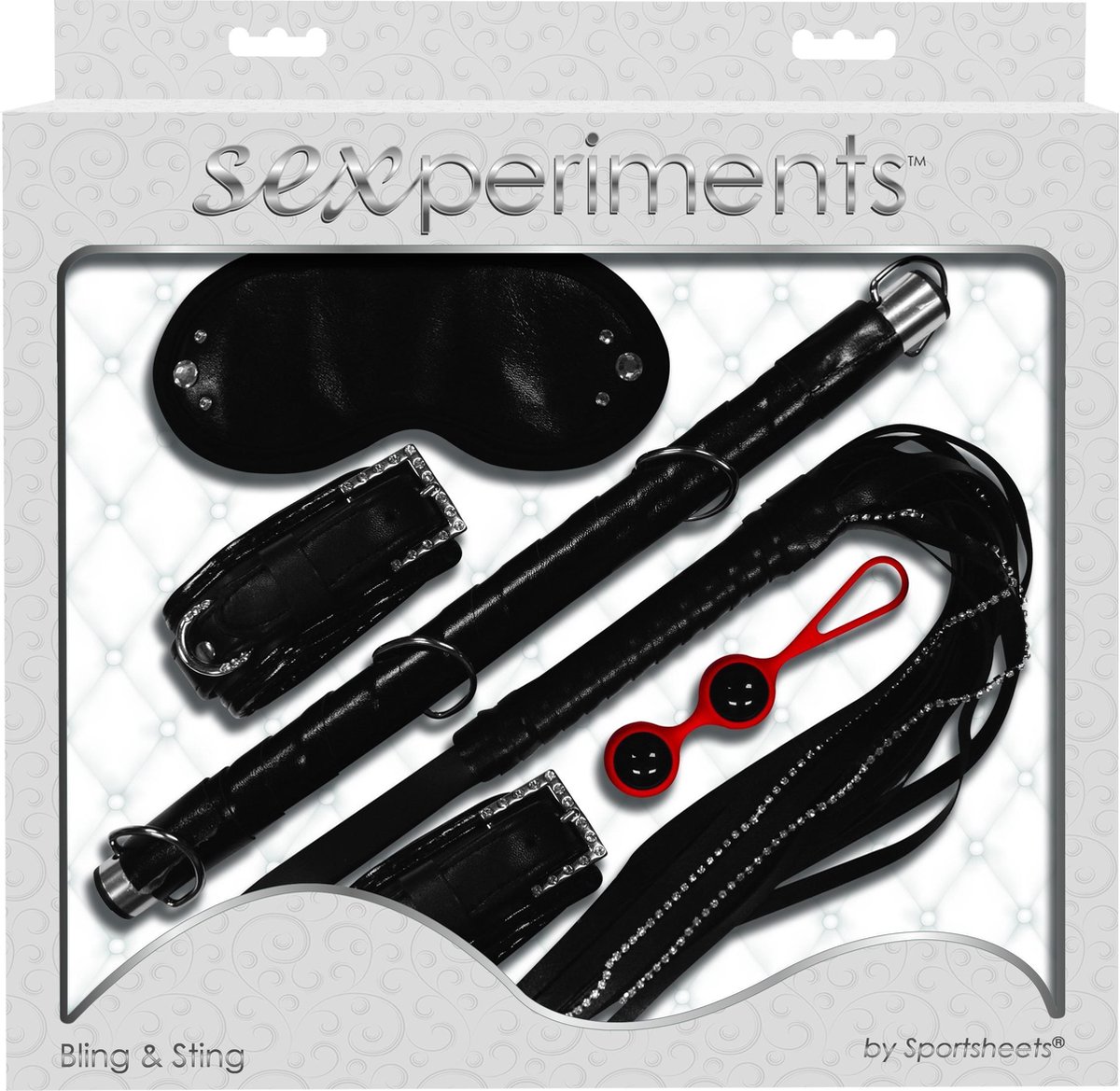 Sexperiments Bling And Sting Bondage Set Zwart Rood