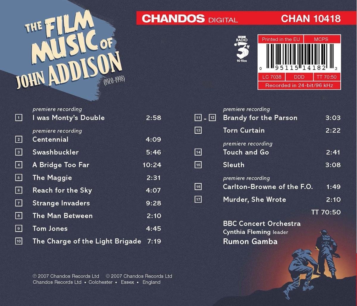 The Film Music Of John Addison, J Addison | CD (album) | Muziek | bol.com