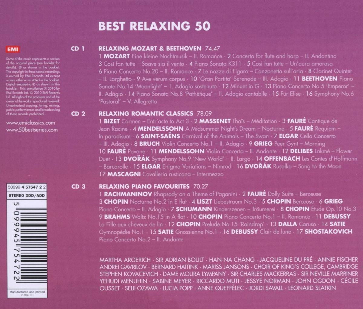 50 Best Relaxing Classics, various artists | CD (album) | Muziek | bol