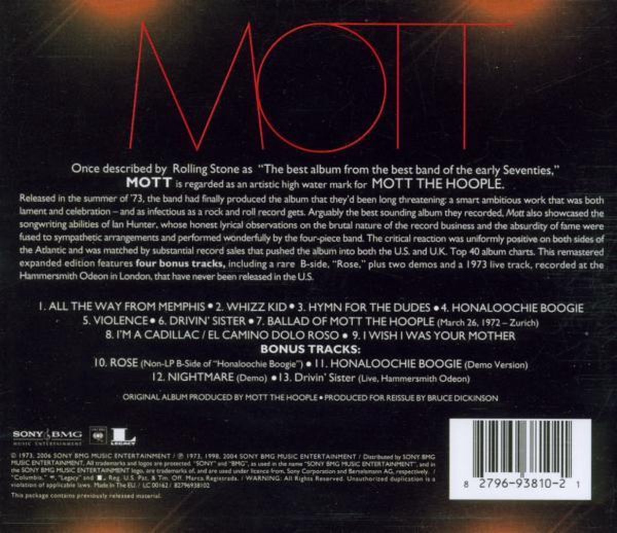 Mott, Mott The Hoople | CD (album) | Muziek | bol.com