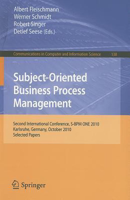 Subject Oriented Business Process Management | 9783642231346 | Boeken | bol