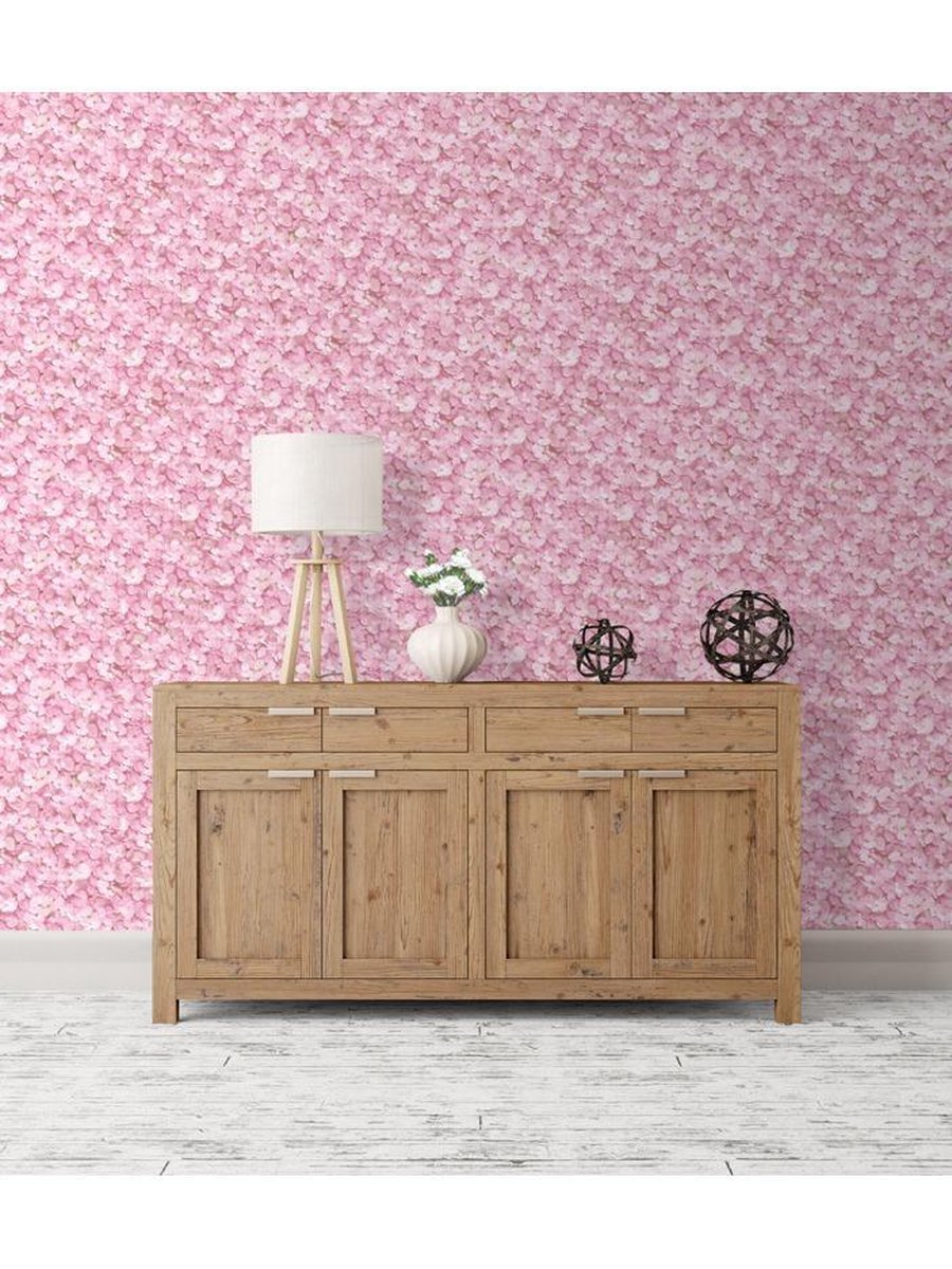 Faux Semblant bloesem roze behang (vliesbehang, roze) | bol.com