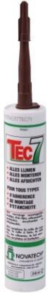 Tec7 - Lijm, verzegel en monteer alles - Tec7 - 310 ml koker Bruin | bol