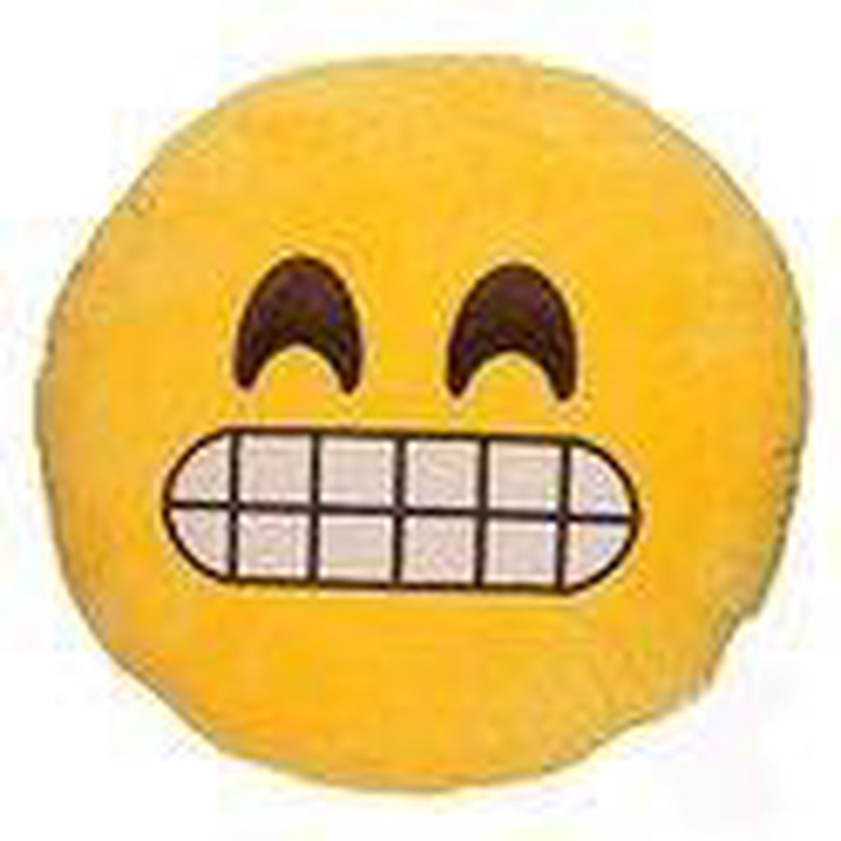 Emoji - Emoticon --Smiley - Knuffel -kussen -"grijnzen" | bol.com