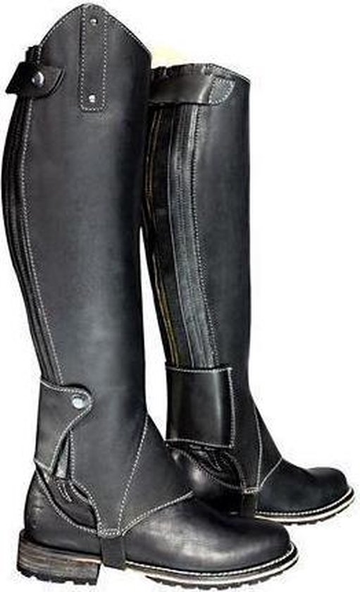 Horze Chaps Leder met Klinknagels Black L | bol.com