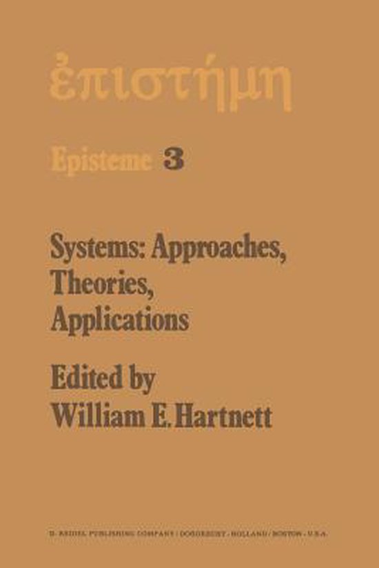 Systems Approaches Theories Applications 9789401012416 Boeken