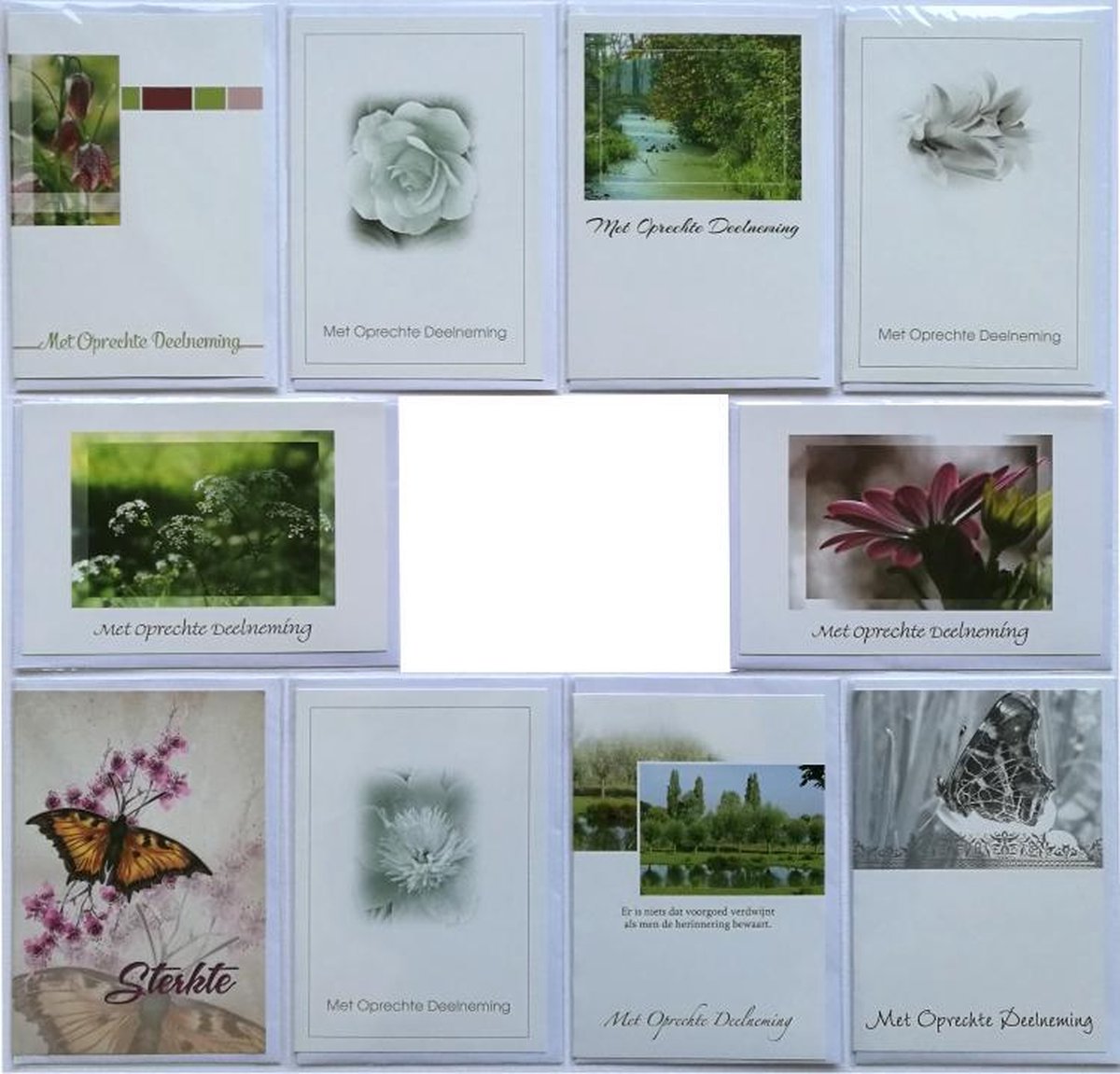 Rouwkaarten Condoleance kaarten Set van 10 L-001 | bol.com