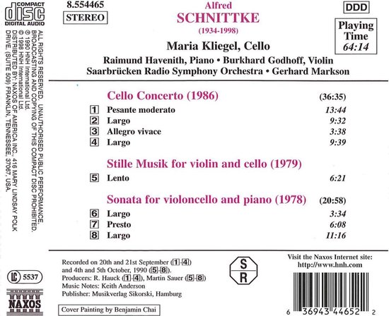 Maria Kliegel, Saarbrücken Radio Symphony Orchestra, Gerhard Markson ...