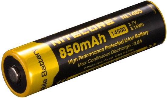 Nitecore 14500 PCB Li-Ion Akku 3,7V 850 mAh NL184 | bol