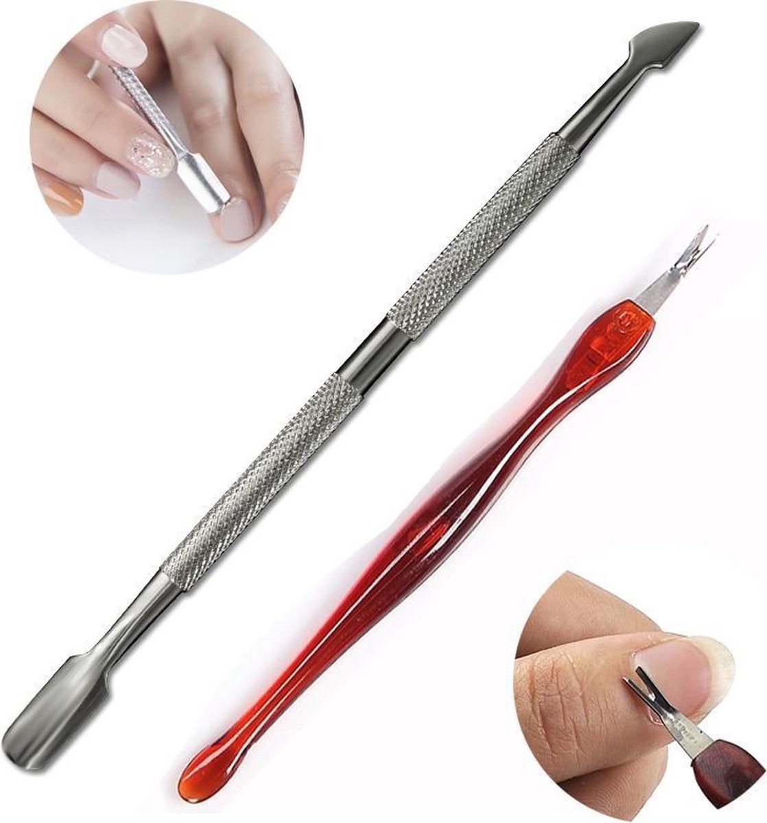 1 x Nagelriemverzorging duwer / pusher en 1 x nagelriem verwijdertool ...
