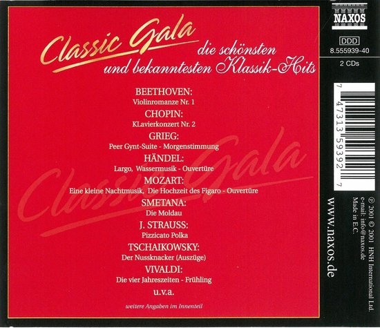 Various Artists - Classic Gala (2 CD), various artists | Muziek | bol