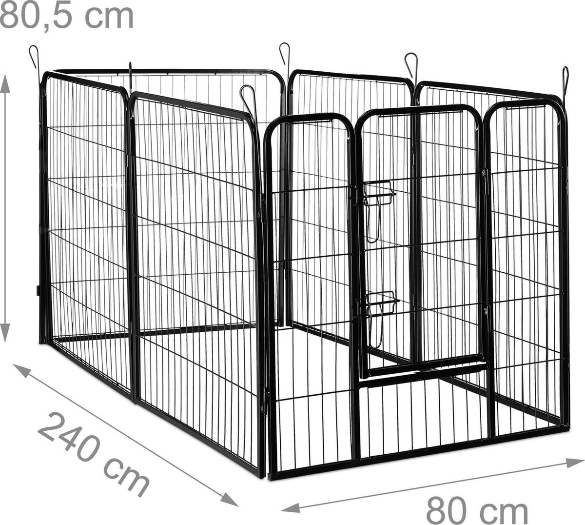 relaxdays puppyren XXL - puppykennel - buiten en binnenshuis ...