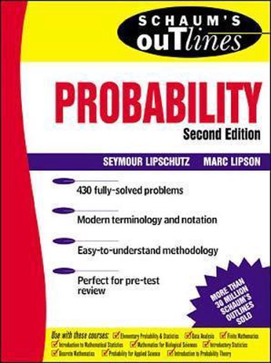 Schaum's Outline of Probability, Seymour Lipschutz | 9780071352031 ... Schaum's Outline of Probability, Seymour Lipschutz | 9780071352031 ...