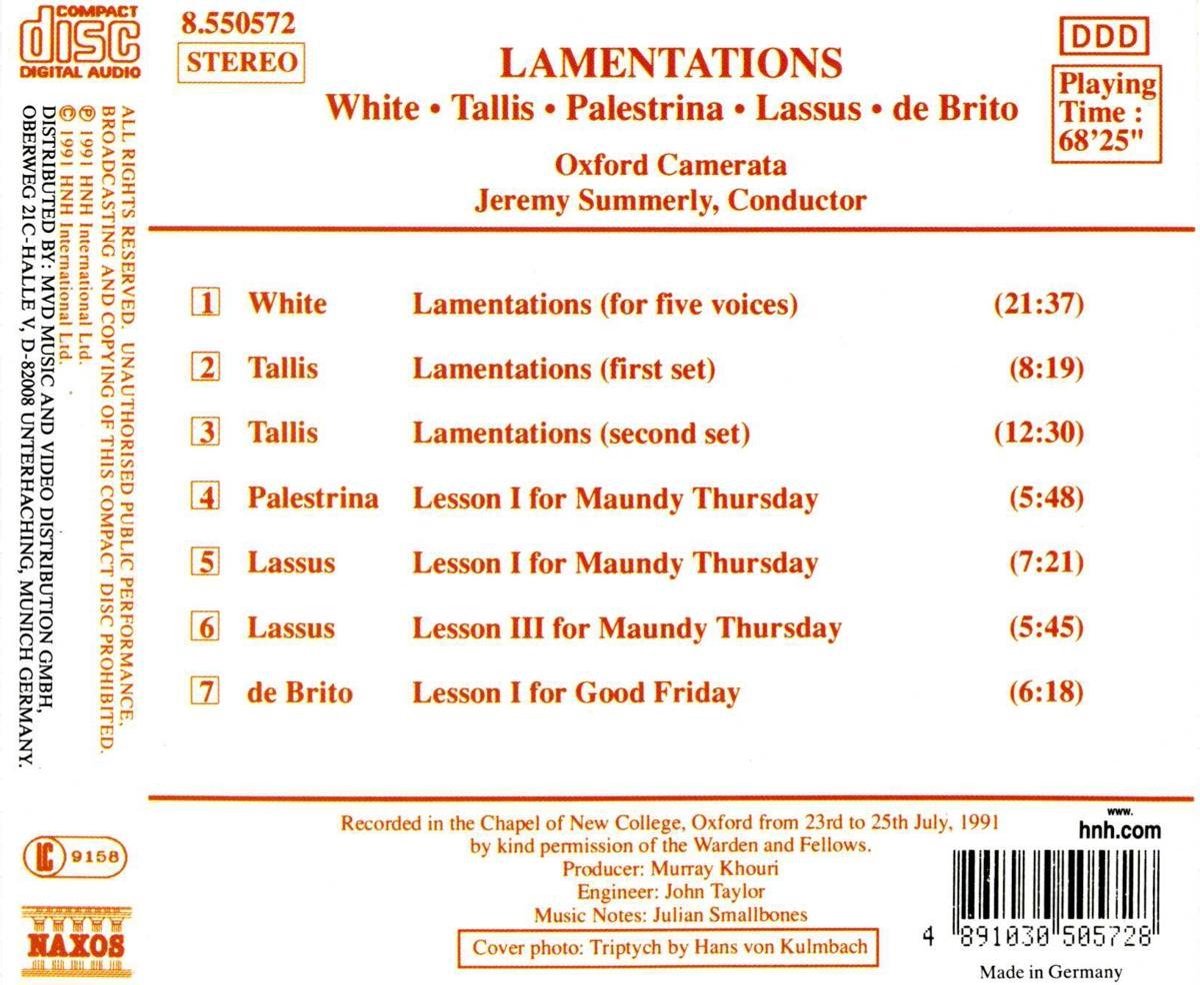 Oxford Camerata - Lamentations (CD), Oxford Camerata | Muziek | bol.com