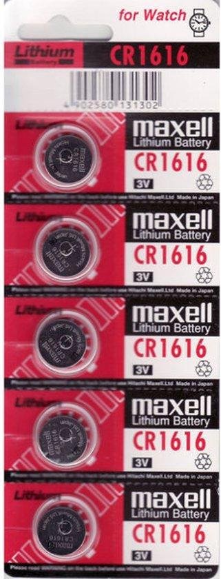 CR1616 Knoopcel 5 Stuks 3V LIithium Batterij Maxell | bol.com