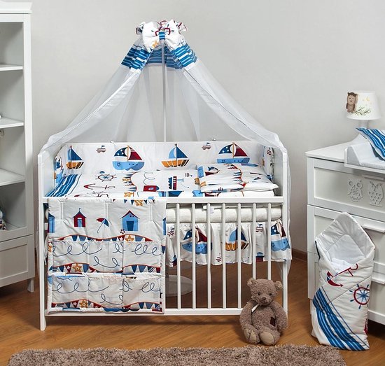 Beddengoed set - 13 delig - voor 140x70cm - dekbed 150x120 - schepen ...