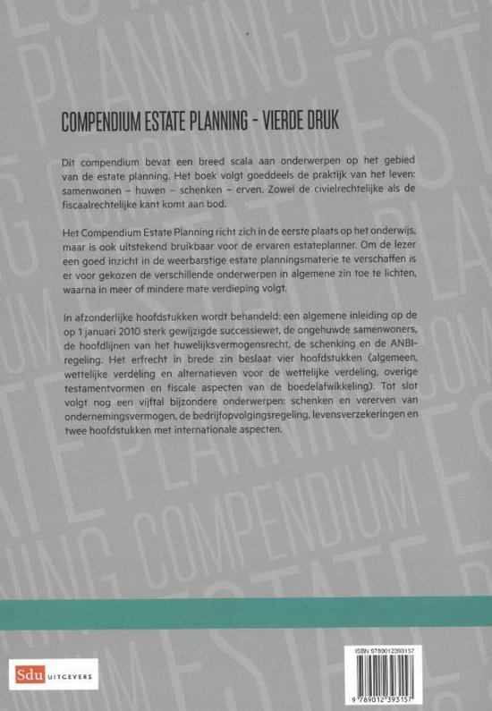 Compendium estate planning | 9789012393157 | P. Blokland | Boeken | bol