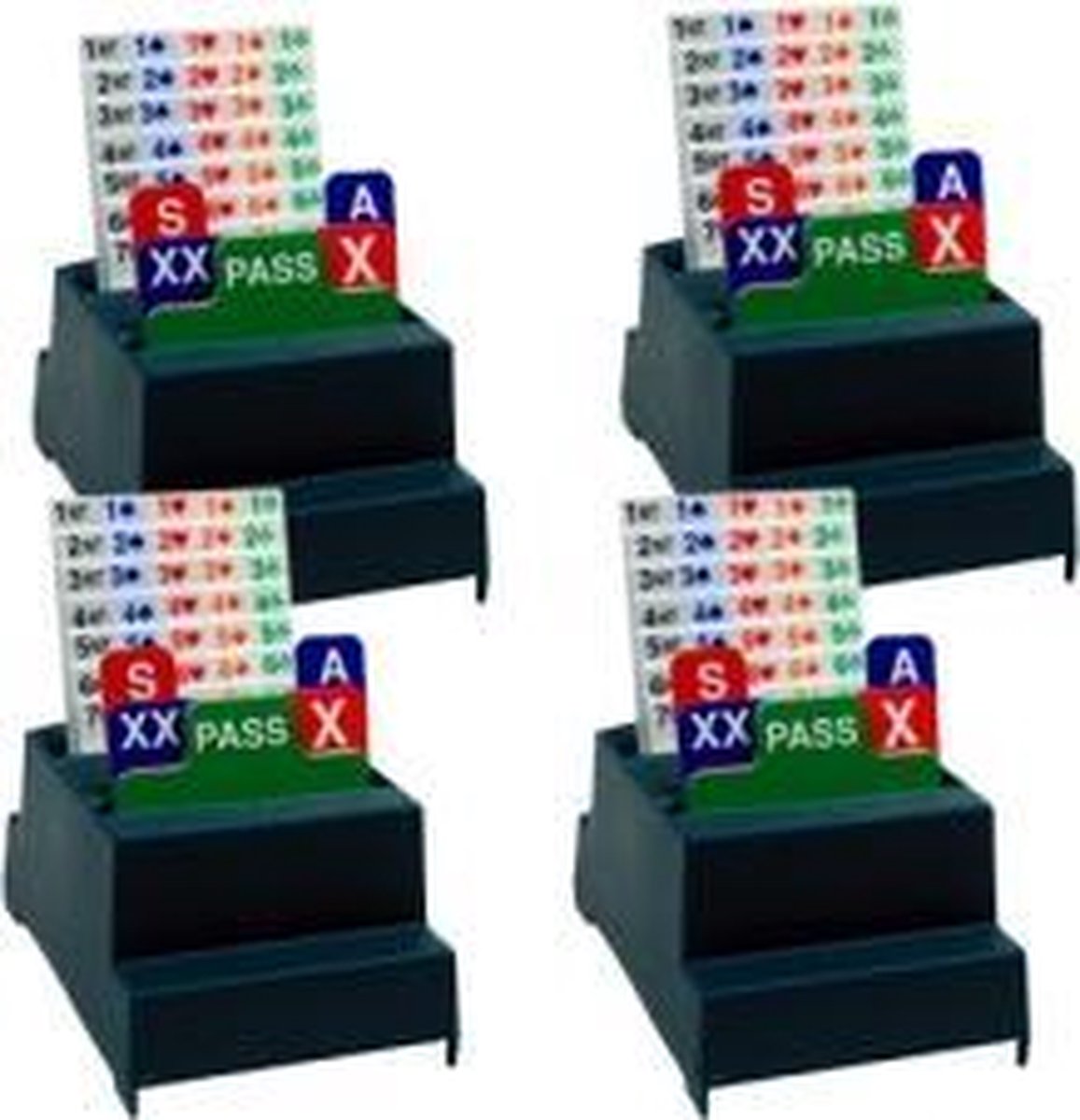 Set van 4 Bridge Biddingboxen NBB, blauw | bol.com