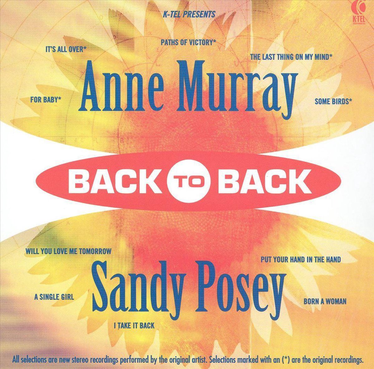 Back to Back [K-Tel], Sandy Posey | CD (album) | Muziek | bol