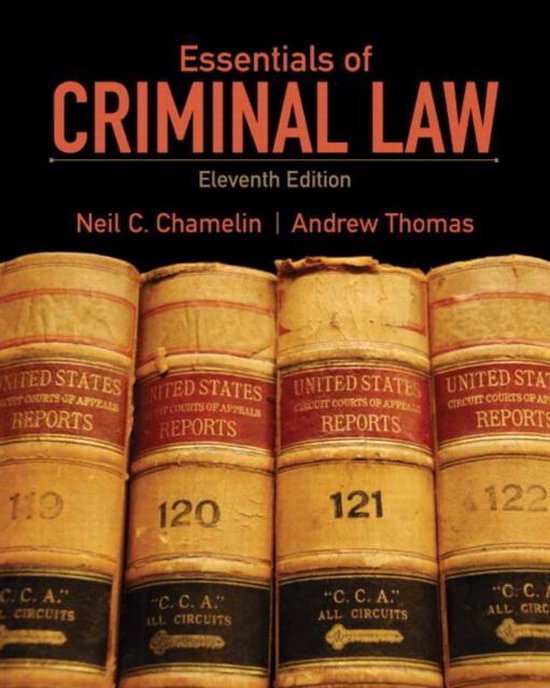 Essentials Of Criminal Law | 9780135110577 | Neil Chamelin | Boeken ...