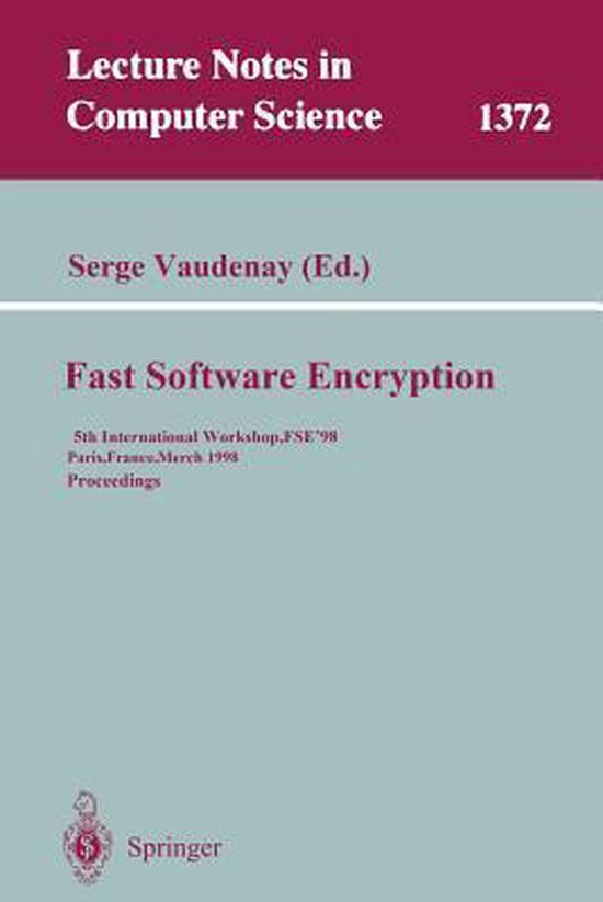 Fast Software Encryption | 9783540642657 | Boeken | bol.com
