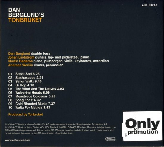 Tonbruket, Dan Berglund | Muziek | bol