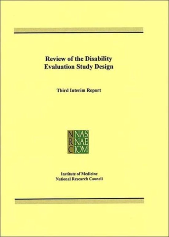 Review of the Disability Evaluation Study Design | 9780309068307 ...