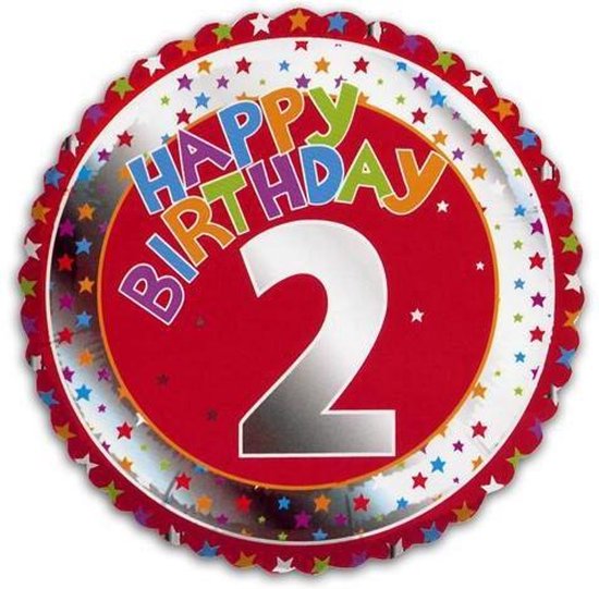 Happy Birthday 2 jaar folie ballon | bol.com