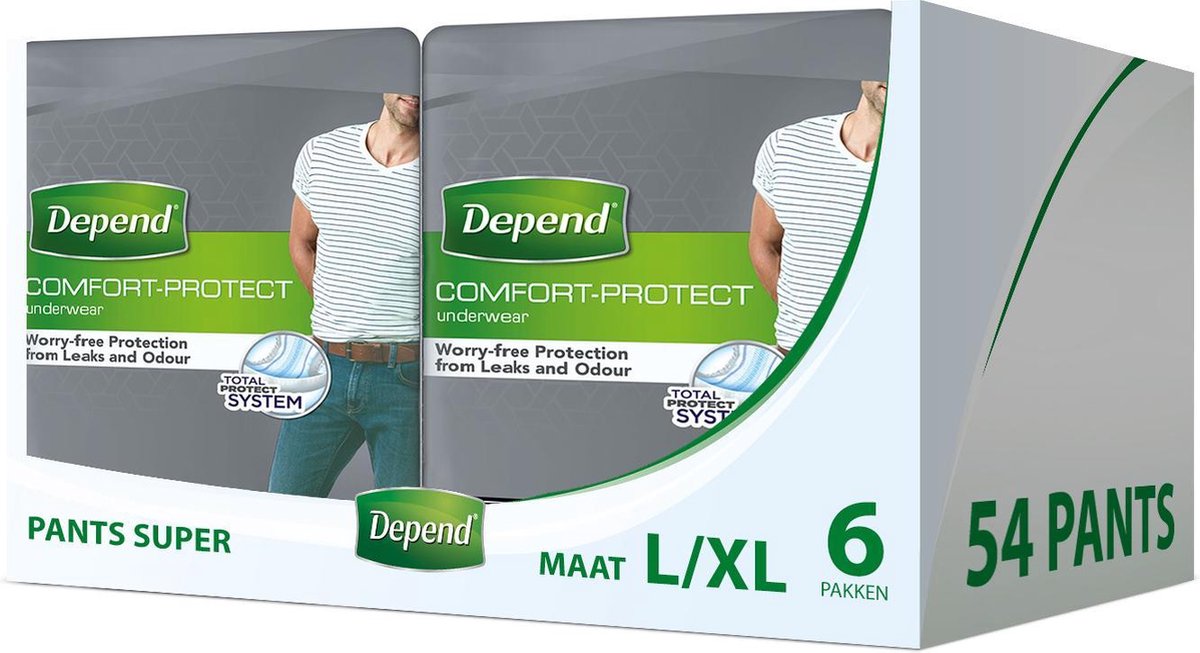 Depend Pants Super for Men - Broekjes voor Incontinentie en ...