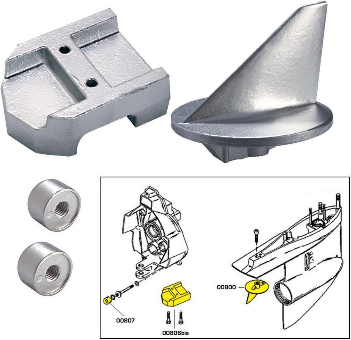 Aluminium anode pack - Mercury Alpha - ONE GEN 1 | bol.com