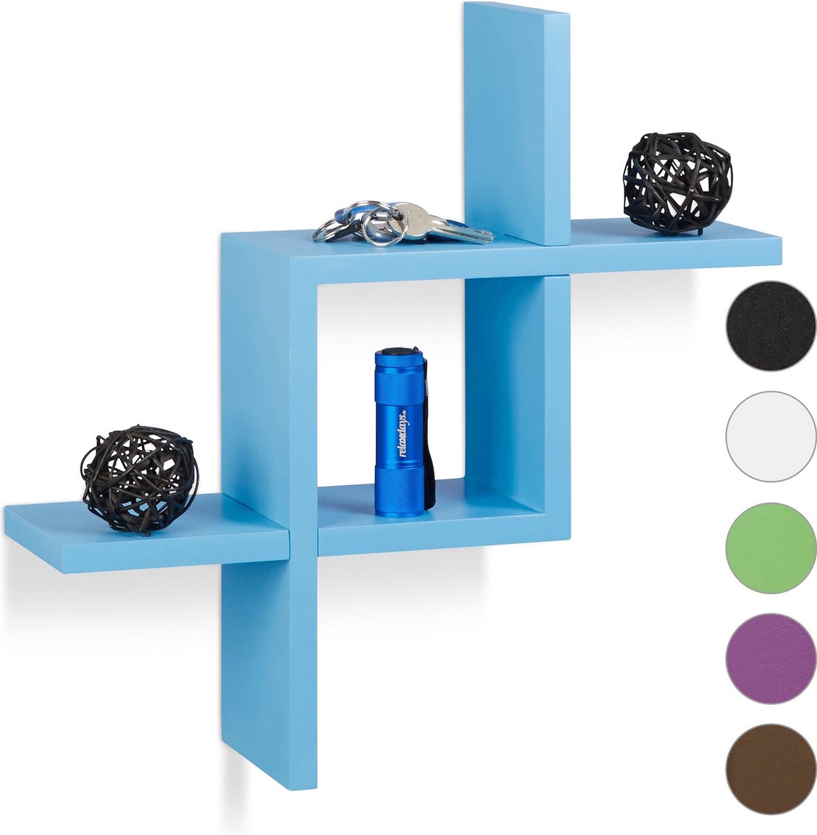 relaxdays wandplank voor decoratie - cd-rek - hout - muurplank ...