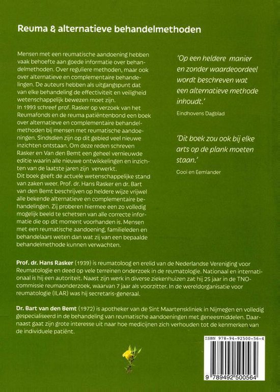 Reuma & alternatieve behandelmethoden, Hans Rasker | 9789492500564 ...