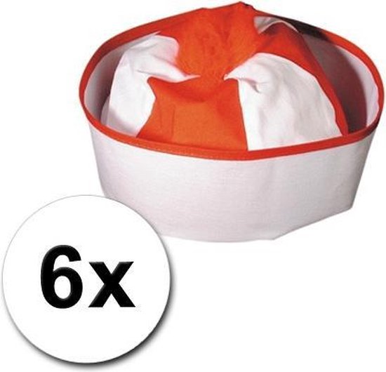 6 rode matrozen hoedjes | bol