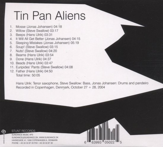 Tin Pan Aliens, Steve Swallow | CD (album) | Muziek | bol.com