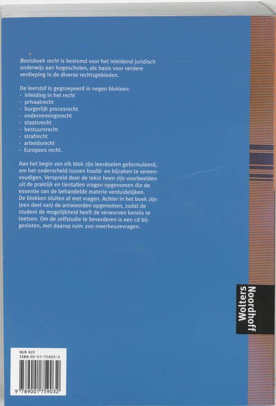 Basisboek Recht + Cd-Rom | 9789001759032 | Boeken | bol.com