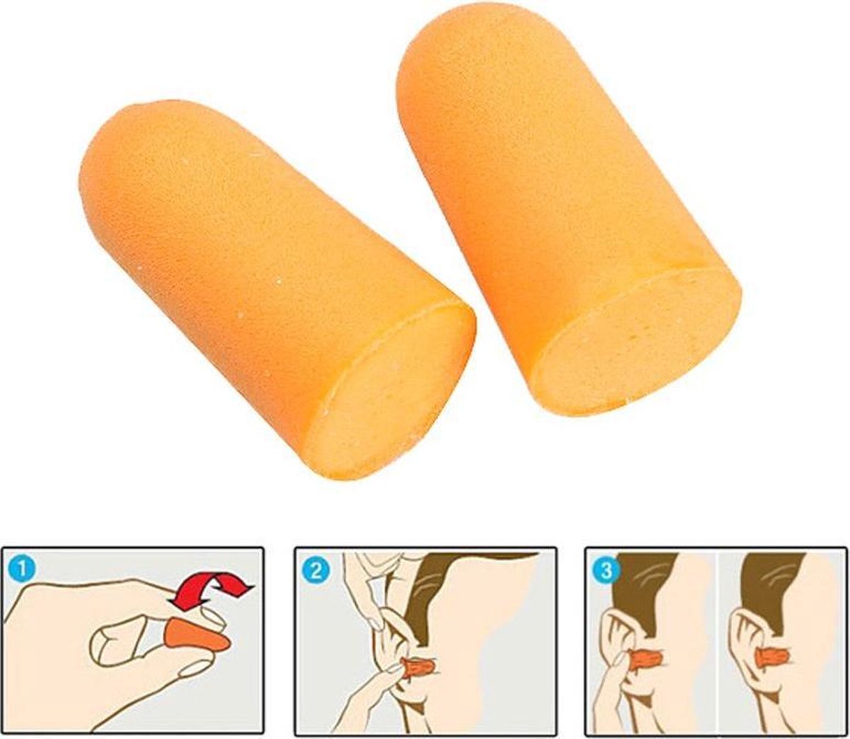 bol.com | 20 paar Oordopjes/Oordoppen van foam - Gehoorbescherming bij ...