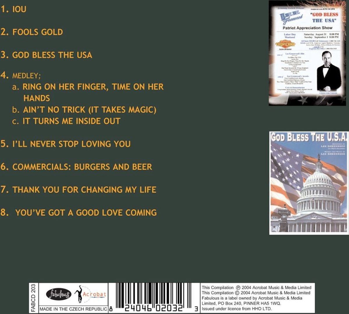God Bless America - Greenwood Lee, Lee Greenwood | CD (album) | Muziek ...
